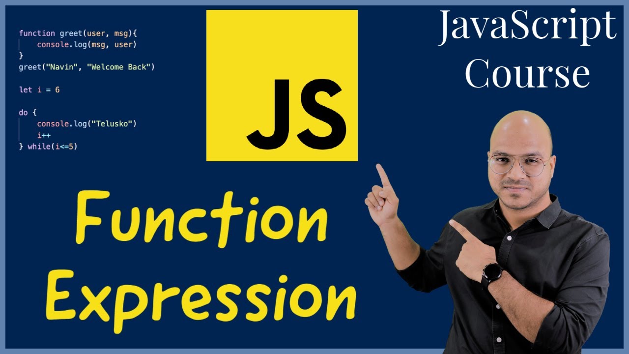 24 Function Expression In Javascript Youtube