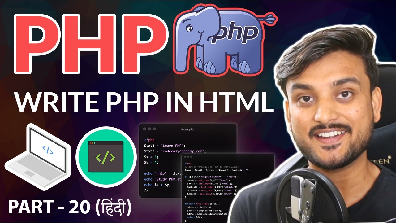 How To Write Php In Html Beginner Php Tutorial Part 20 Hindi