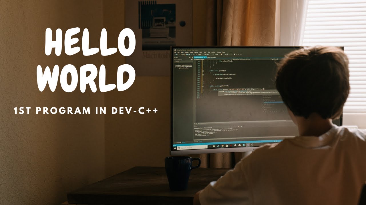 Hello World 1st Program In Dev C Youtube