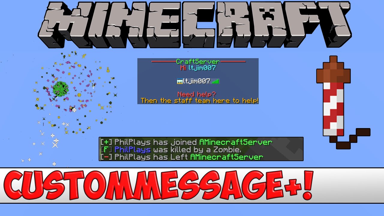 Minecraft Plugin Tutorial Custom Message Plus Youtube