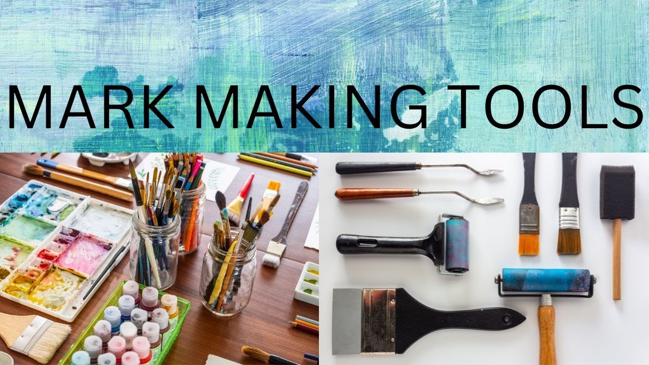 Using My Handmade Mark Making Tools Youtube