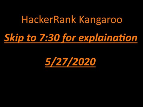 Kangaroo Hackerrank Youtube