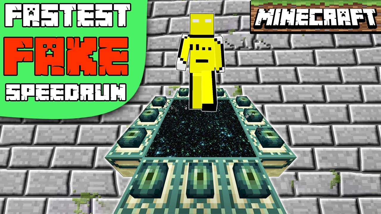 Fastest Fake Minecraft Speedrun Youtube