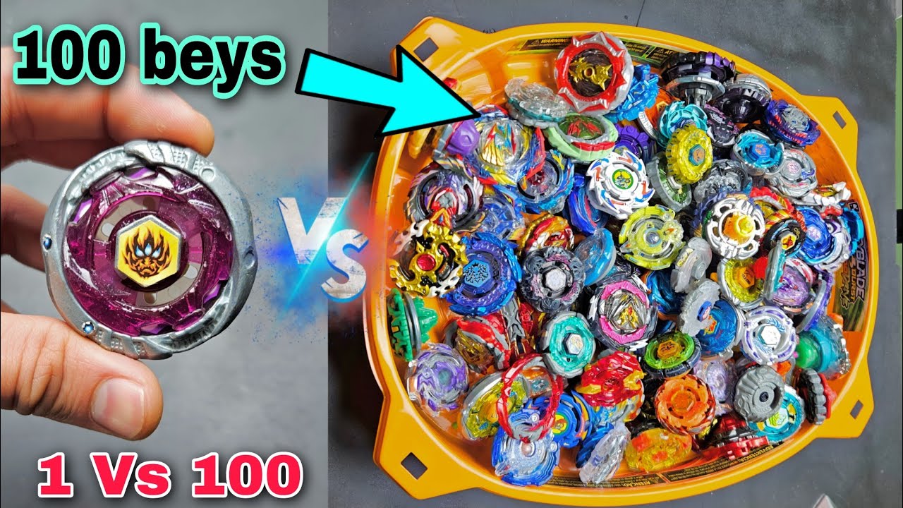 1 Vs 100 Beyblades Phantom Orion Vs 100 Beyblades Fight Toy Network
