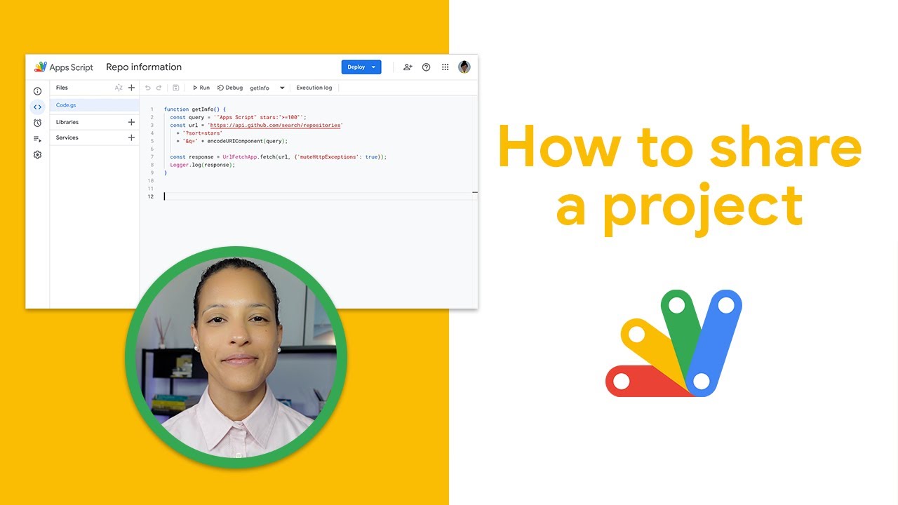 How To Share A Google Apps Script Project Youtube