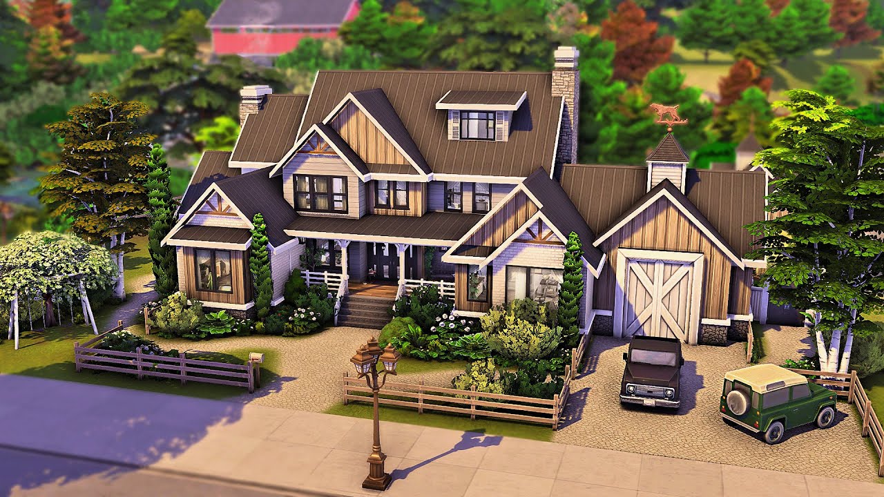 Modern Family Farmhouse The Sims 4 Speed Build Youtube
