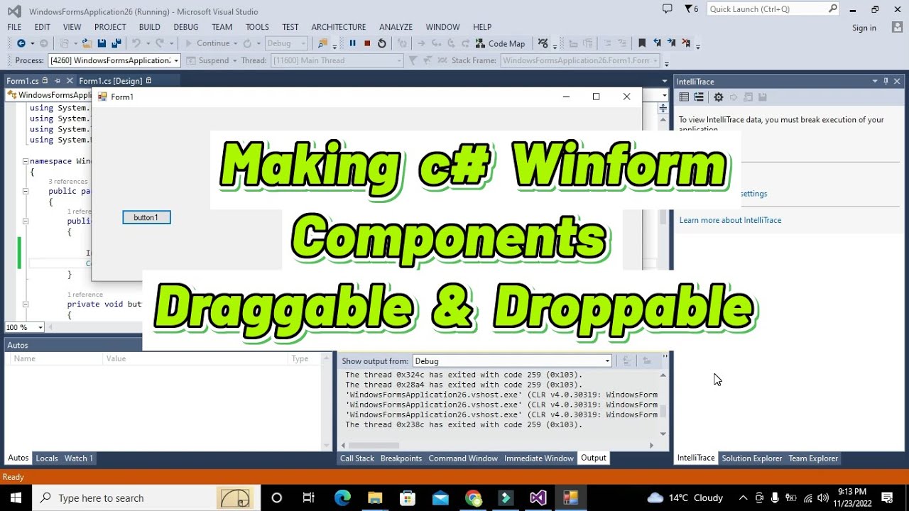 How To Make A C Winform Component Draggable And Dropable Drag And