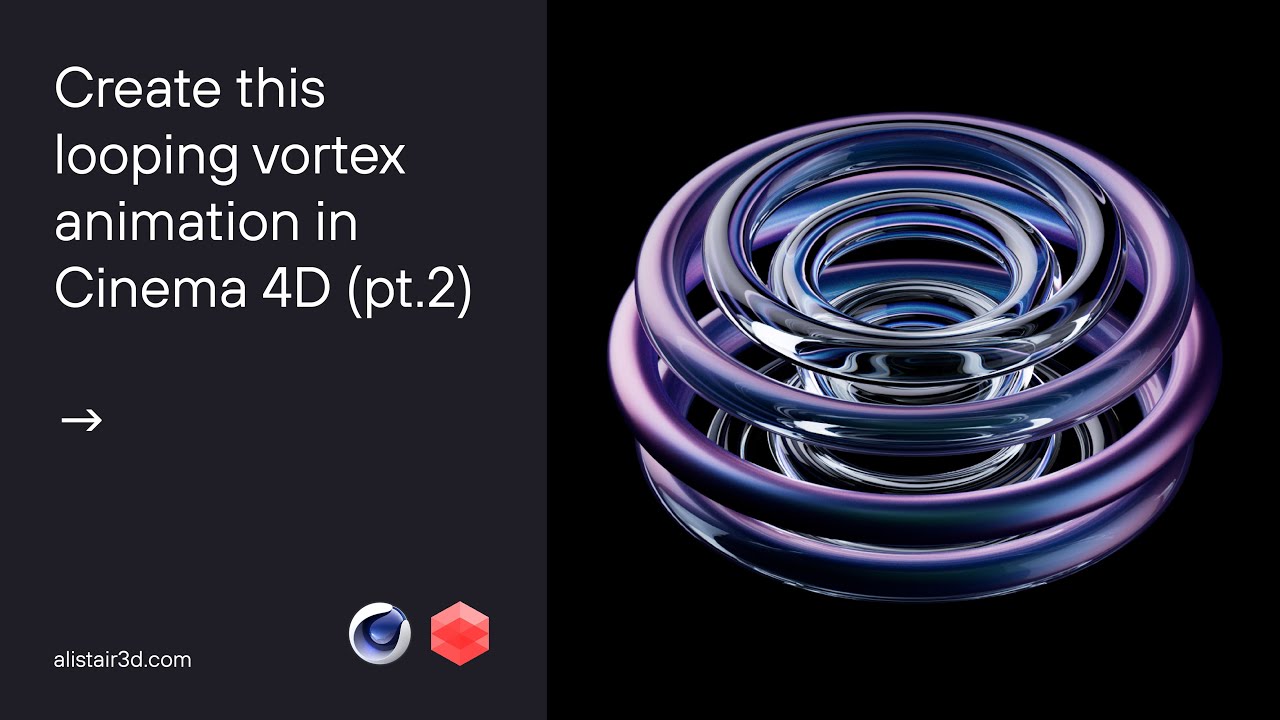 Looping Vortex Animation In Cinema 4d Part 2 Youtube