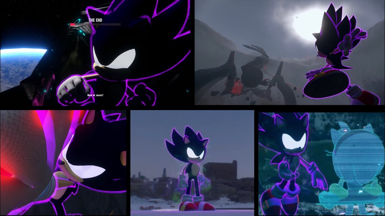 Dark Sonic Frontiers All Bosses Youtube