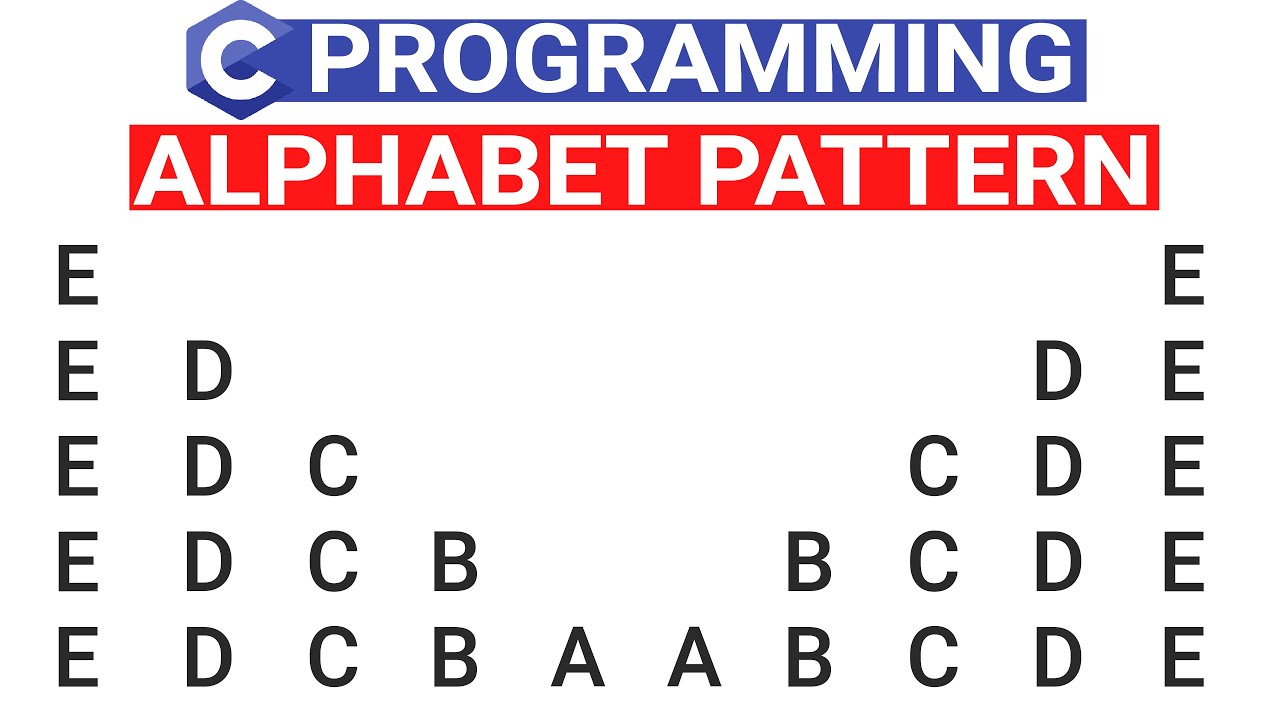 C Program To Print Alphabets Pattern String Pattern In C Language C