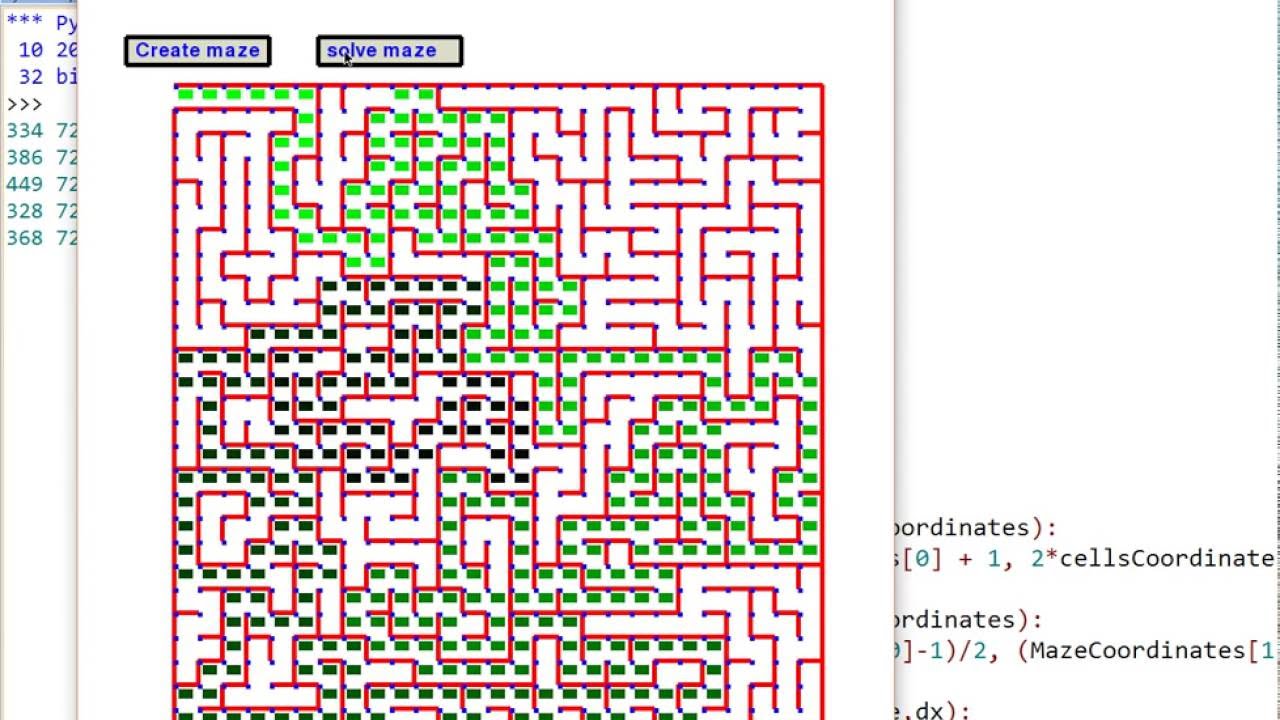 Maze Generator And Solver Dfs Youtube