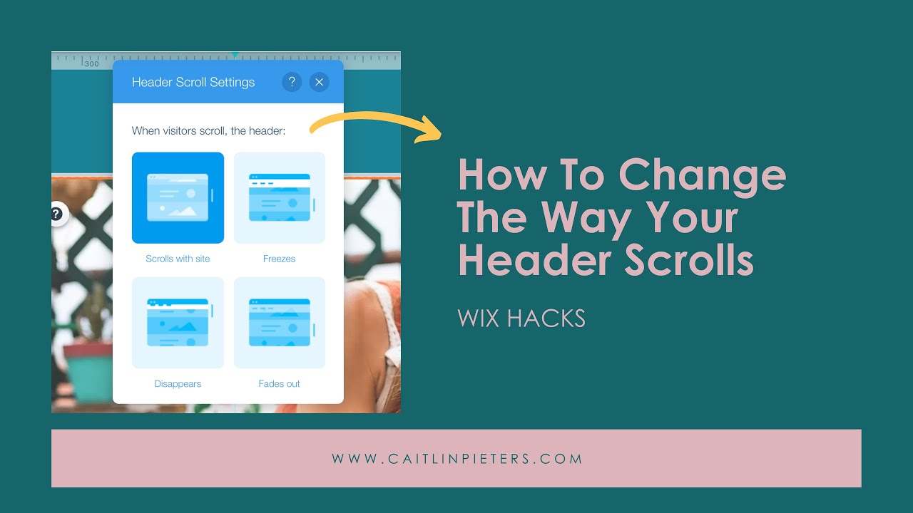 How To Change The Way Your Header Scrolls Youtube