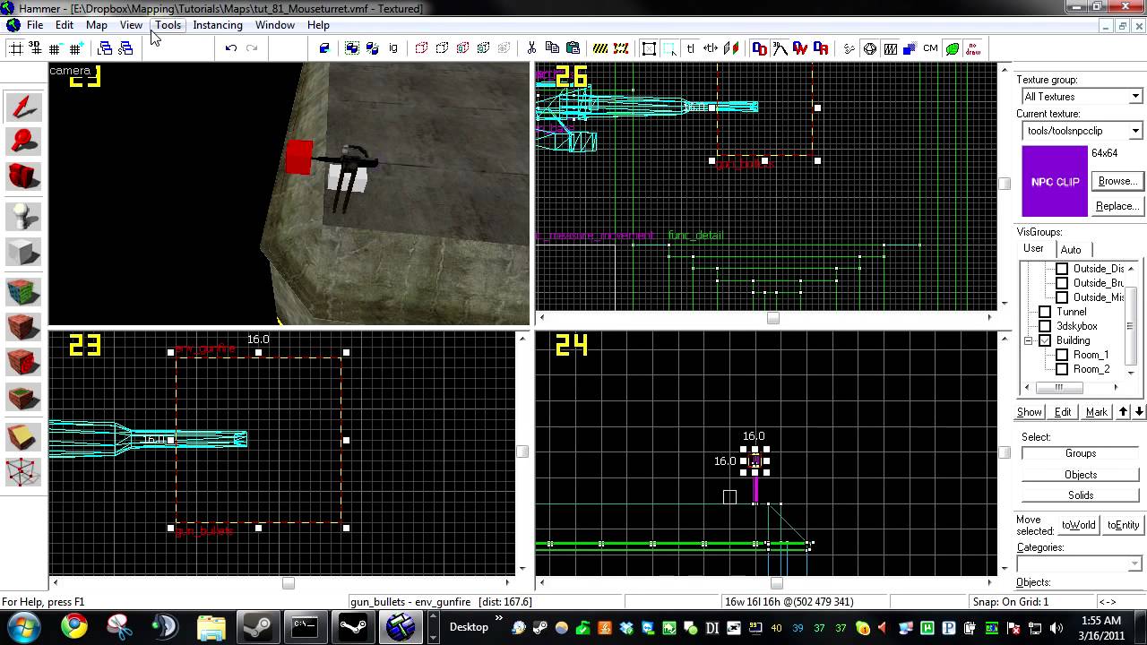 Hammer Tutorial 81 Mouse Controlled Turret Youtube