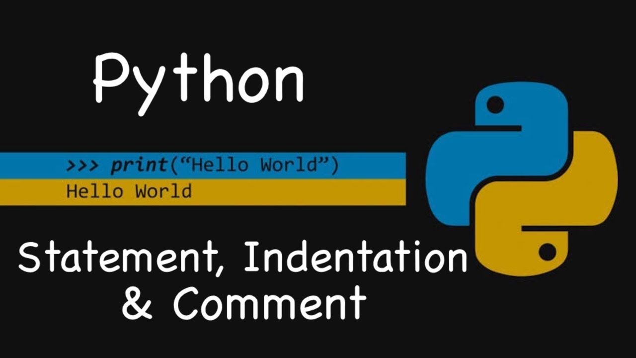 Python Statement Identation Comment Youtube