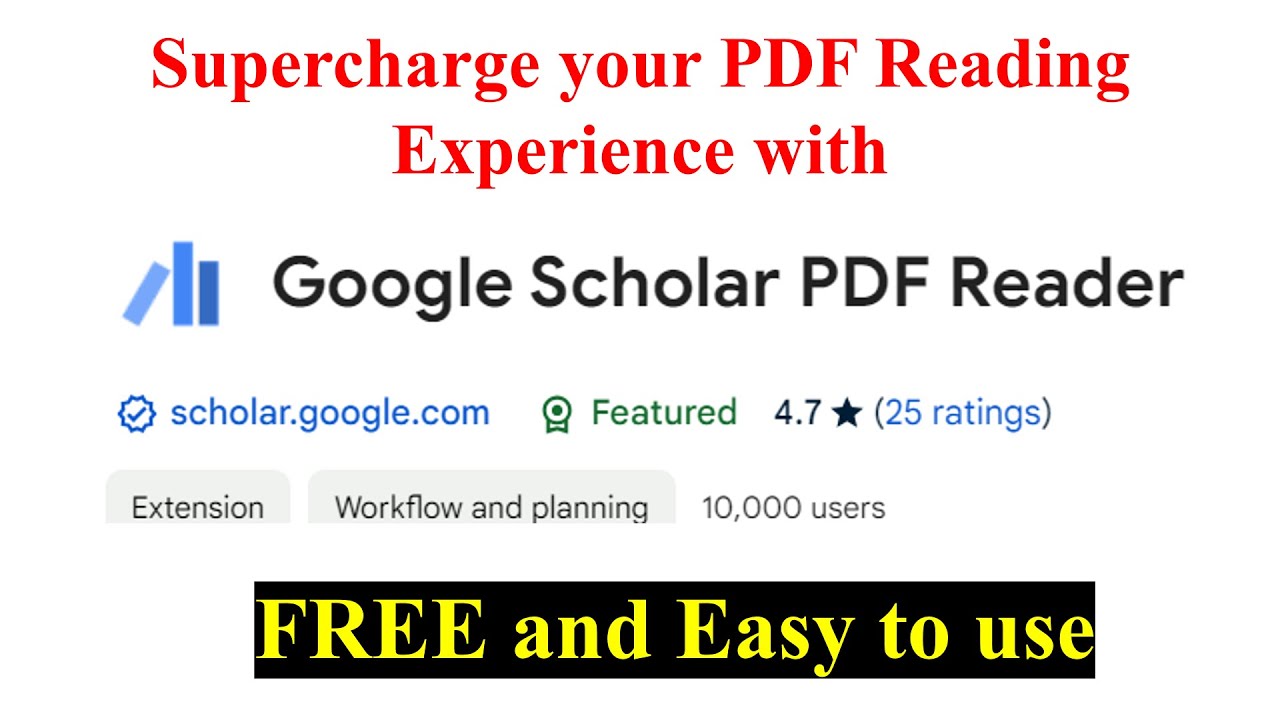 How To Download And Use Google Scholar Pdf Reader Youtube