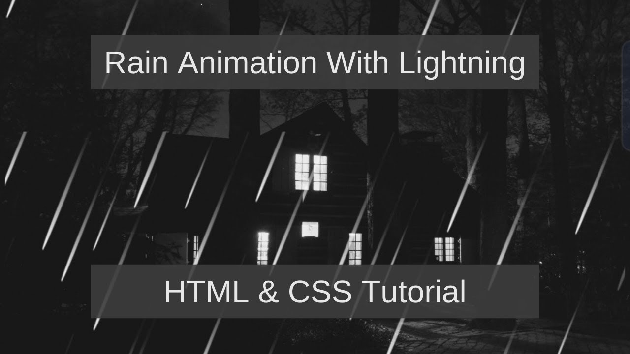 Css Rain Animation Tutorial Codecompanion93 Youtube