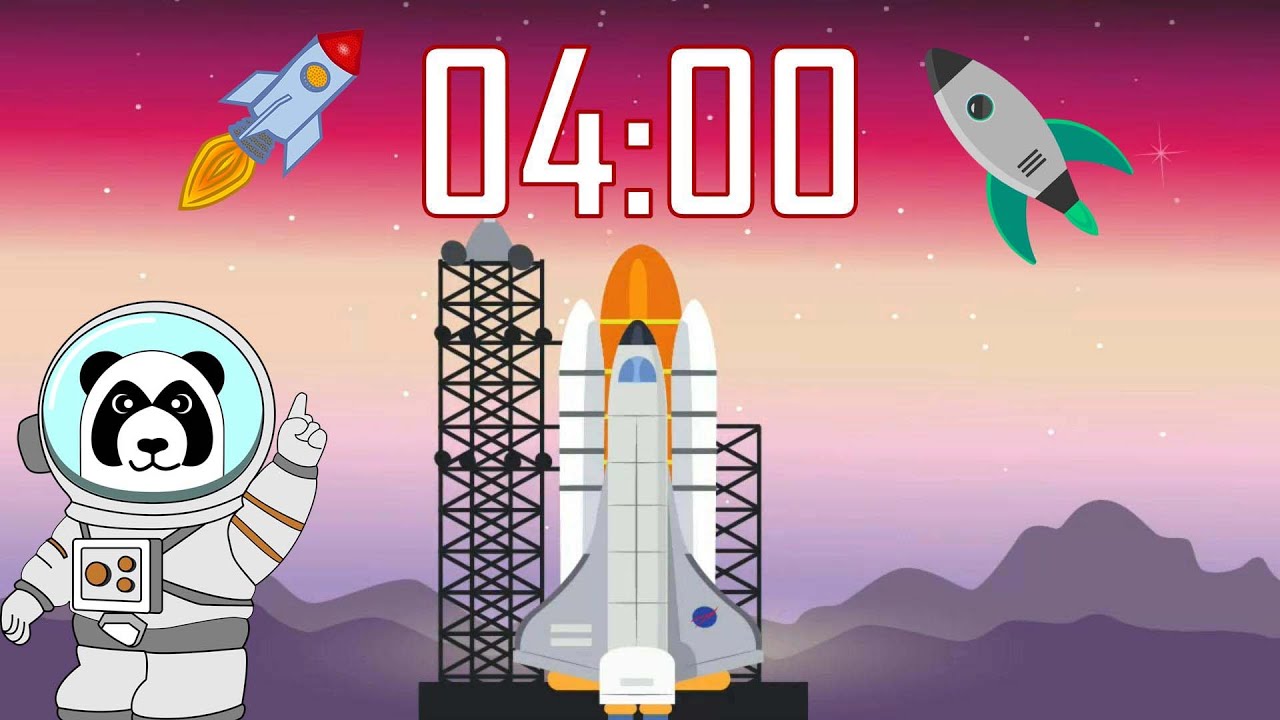 4 Minute рџљђ Space Shuttle Rocket Countdown Timer With Blastoff рџ ёвђќрџљђрџ вђќрџљђ