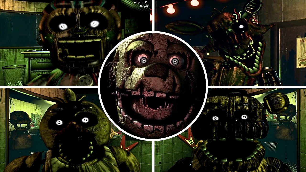 Five Nights At Freddy S 3 Todos Os Jumpscares All Fnaf 3 Jumpscares