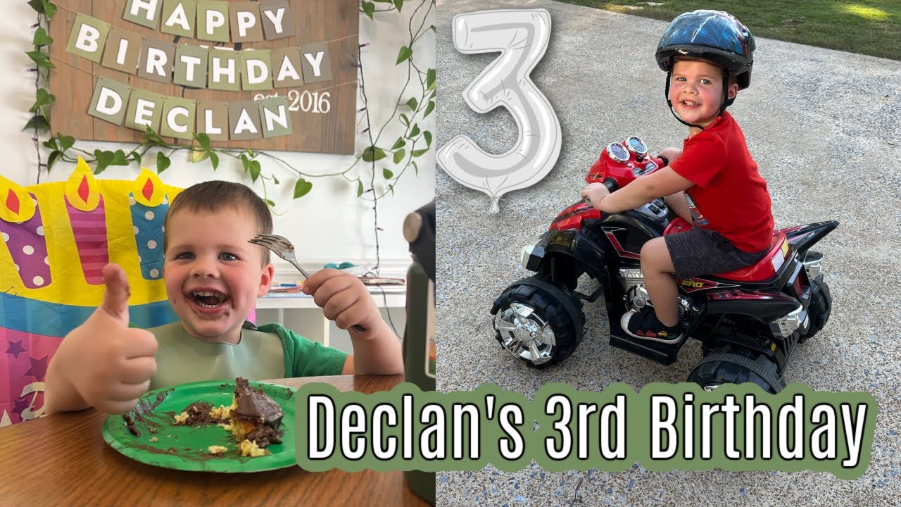 Declan S 3rd Birthday Youtube
