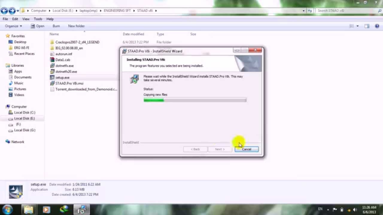 How To Install Staad Pro V8i In Windows 7 L Full Video Youtube