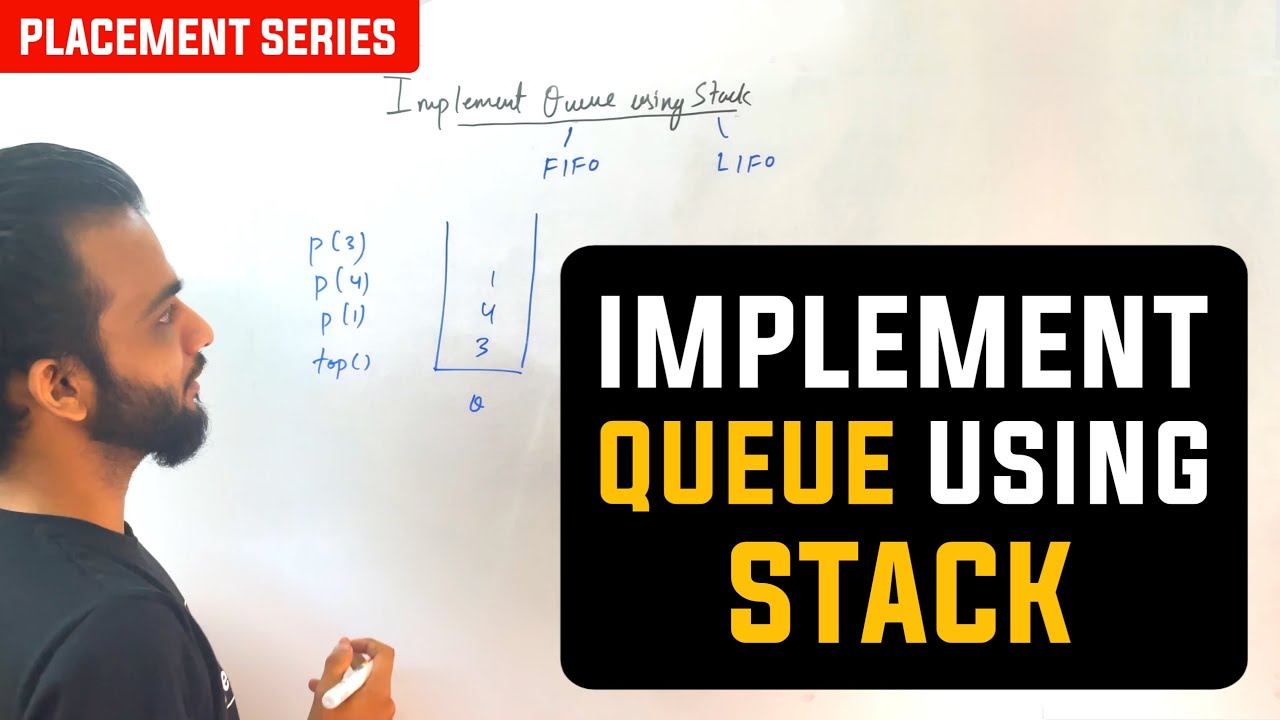 Queue Implementation Using Stack O 1 Push And Pop Operations Youtube