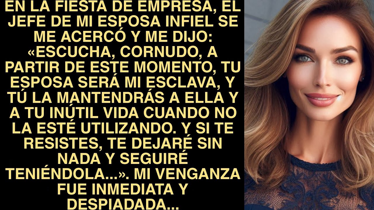En La Fiesta De Empresa El Jefe De Mi Esposa Infiel Se Me Acercó Y Me