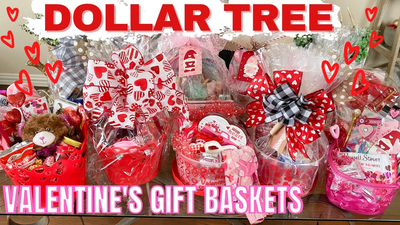 Dollar Tree Gift Baskets Valentine S Gift Ideas 2021 Youtube