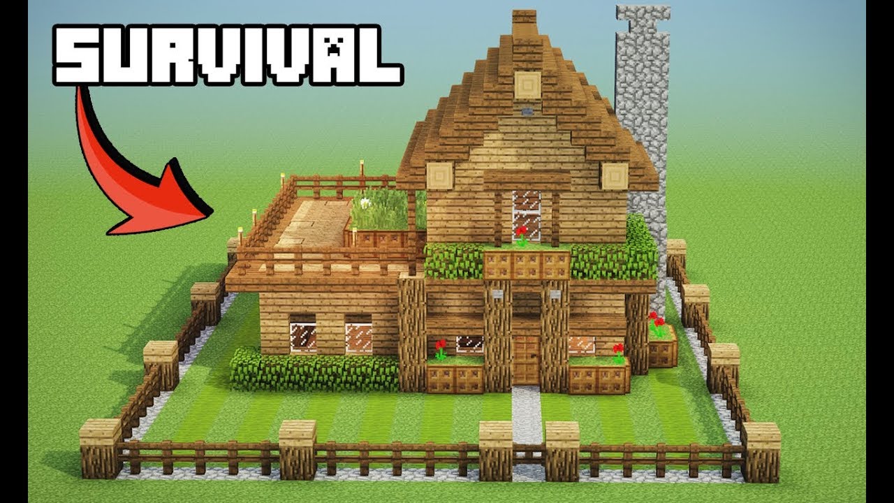 Minecraft Tutorial Casa Bonita E Fácil Para Início De Survival Youtube
