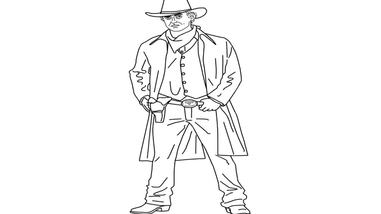 How To Draw Cowboy Easily Step By Step Ii Cowboy Drawing For Kids Youtube