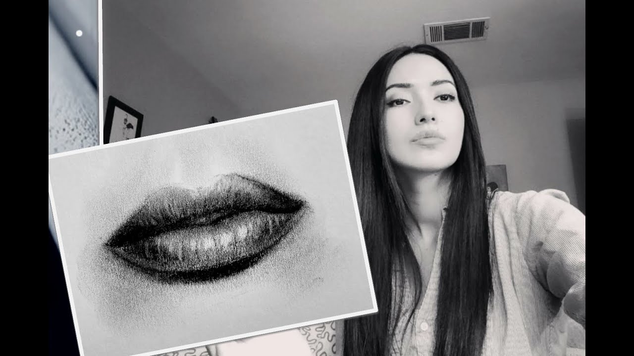 How To Draw Realistic Lips With Charcoal Lipstutorial Org