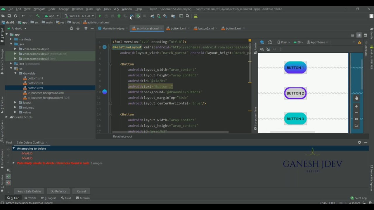 How To Create Custom Button In Android Studio Custom Button Design