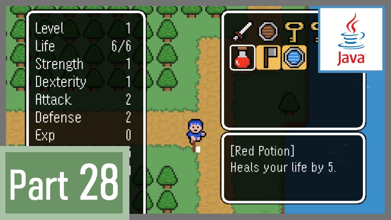 Equip Use Items How To Make A 2d Game In Java 28 Youtube