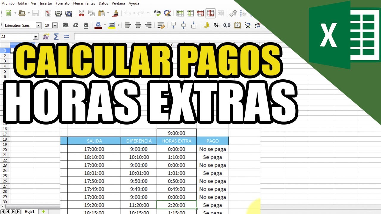 Como Calcular El Pago De Horas Extras En Excel Fácilmente 2022