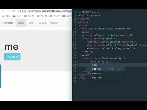 Javascript Changing The Content Of An Id Youtube