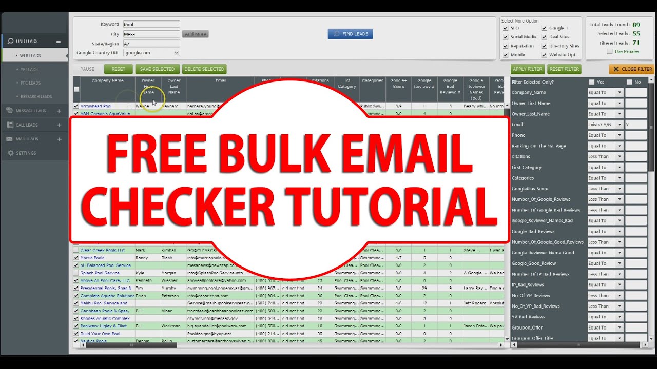 Free Bulk Email Checker Tutorial Youtube
