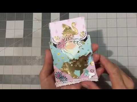 Mini Loaded Envelope Made From One 6x6 Paper Tutorial Youtube