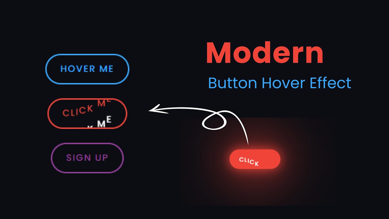 Modern Button Hover Effect Using Html And Css And Javascript Youtube