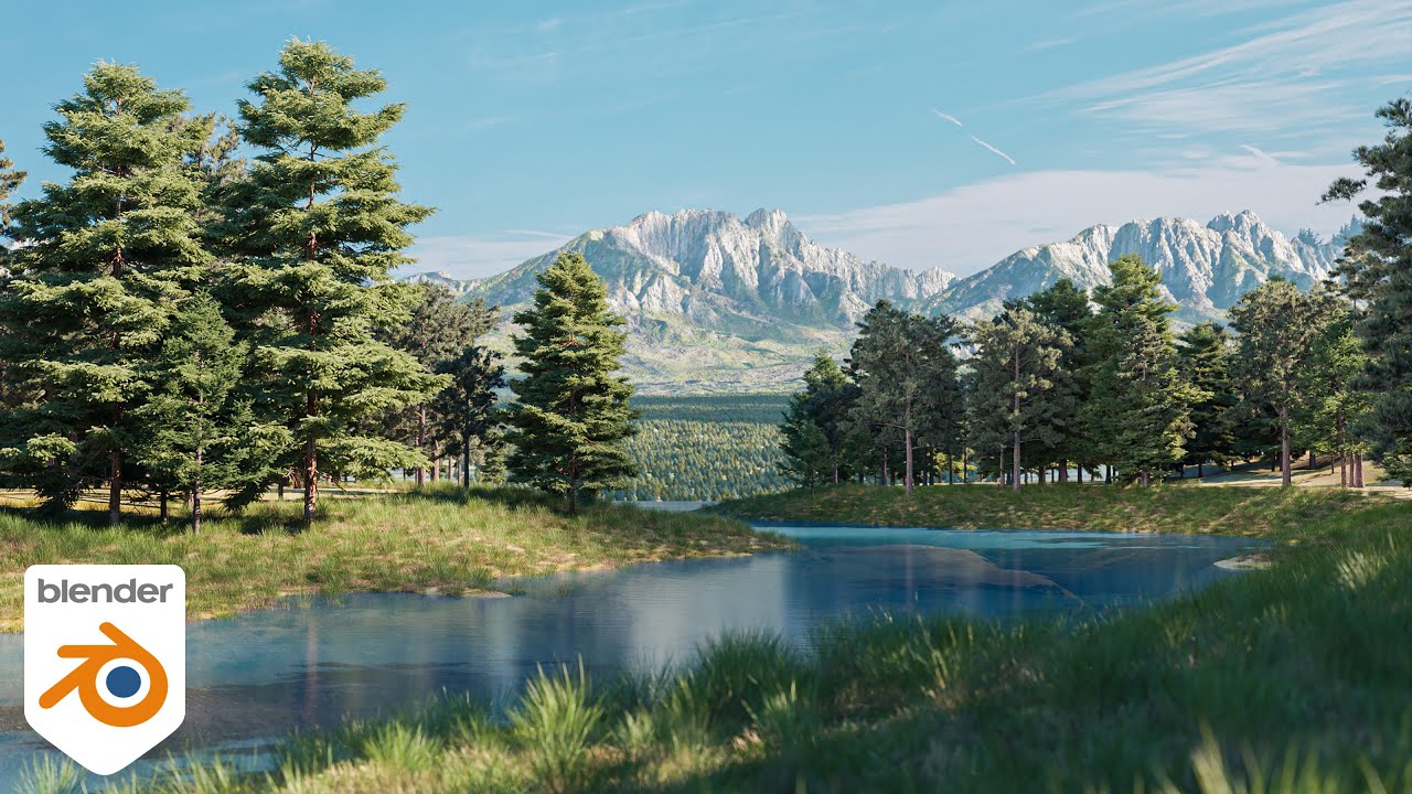 Blender Tutorial Create A Beautiful River Landscape In Blender Youtube