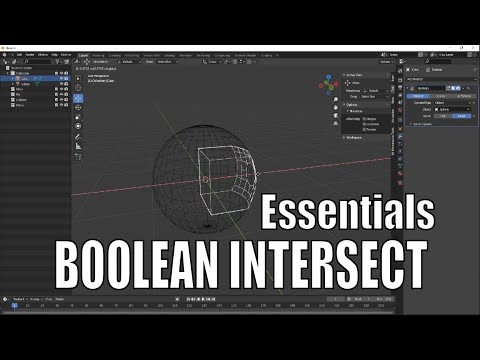 Blender Tutorial Boolean Modifier Intersect Youtube