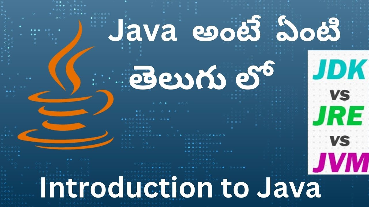 1 Java Introduction Java In Telugu For Beginners Easy Java