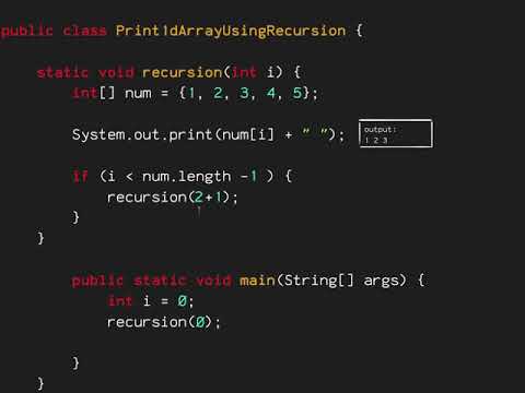 Print Array Using Recursion Youtube
