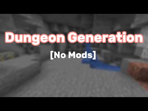 Dungeon Generation In Minecraft Command Showcase Youtube