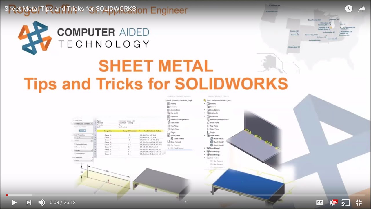 Sheet Metal Tips And Tricks For Solidworks Youtube