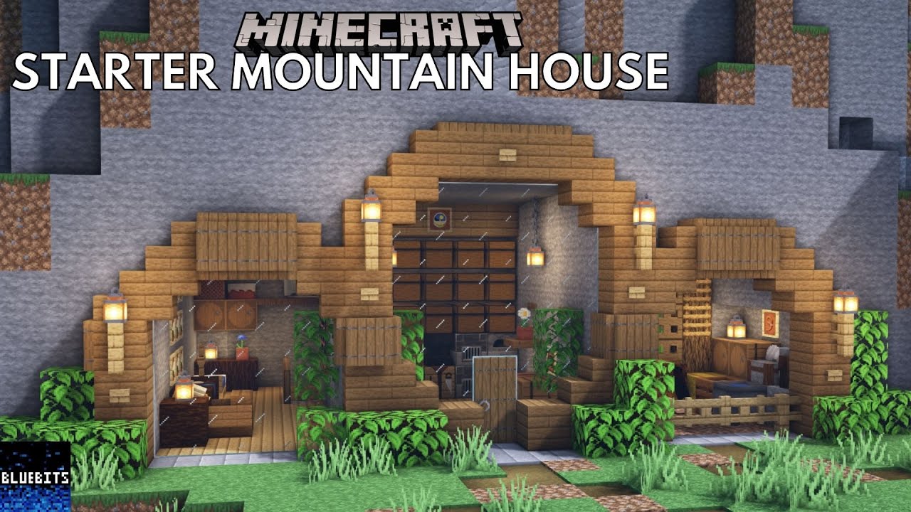 Minecraft Tutorial How To Build A Starter Mountain House 22 Youtube