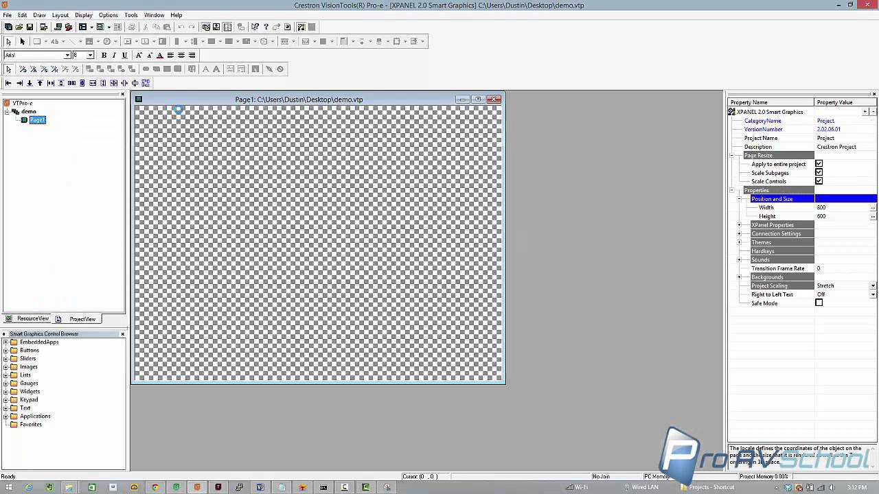Creating A Crestron Smart Graphics Xpanel Project For Testing Youtube