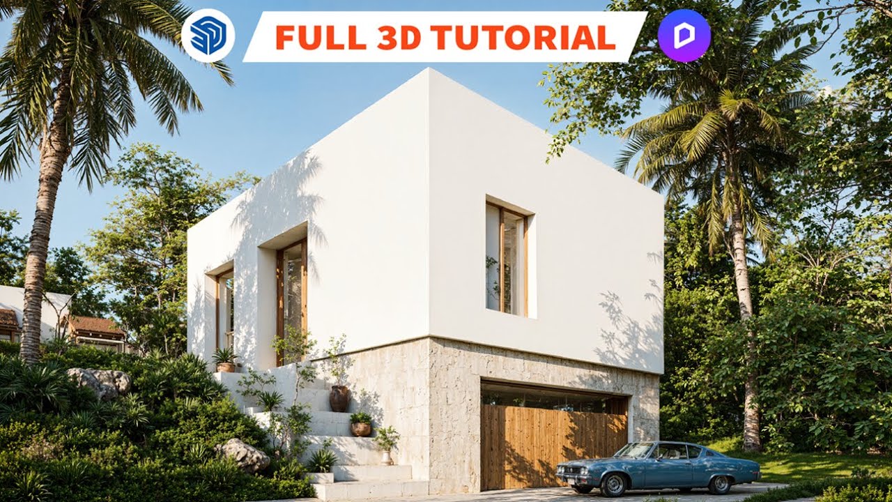 Sketchup D5 Render Full 3d Tutorial Beginner To Advanced Rendering