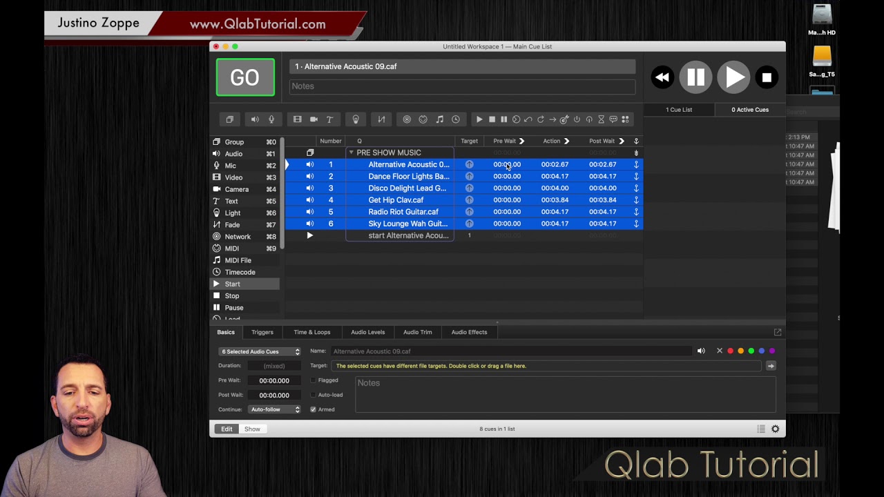 Qlab Tutorial Basics Episode 4 Pre Waits Youtube