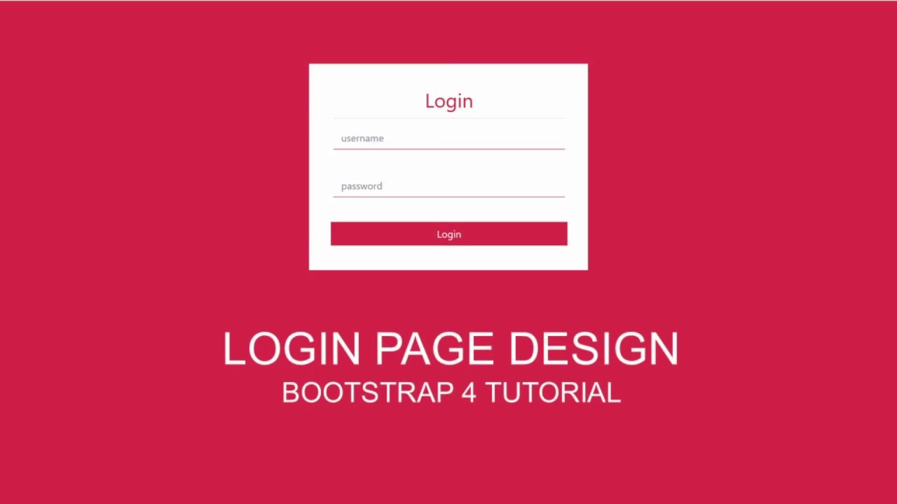 Login Page Template Bootstrap