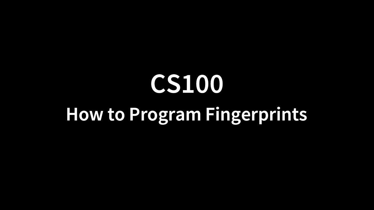 Xdeer Cs100 Tutorial How To Program The Fingerprints Youtube