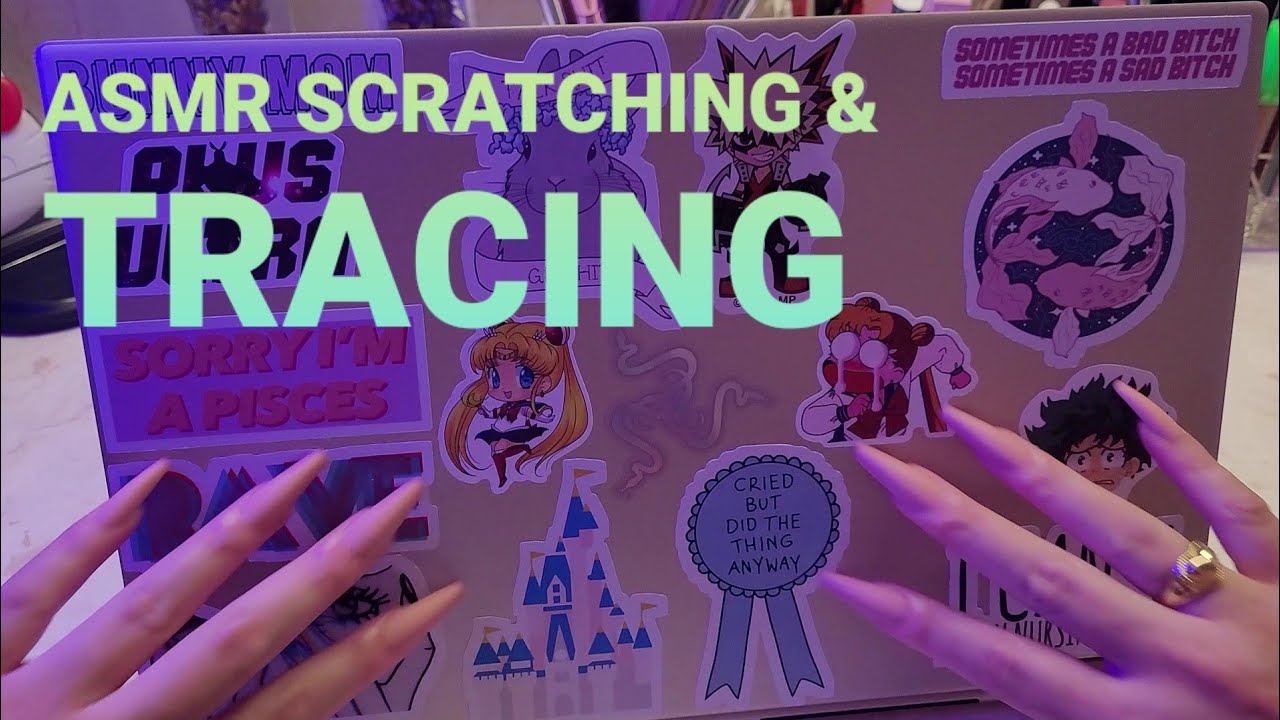 Asmr Tracing Scratching Tapping On My Laptop Stickers Whispered Youtube